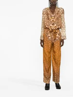 Alberta Ferretti Silk Mandala-print Jumpsuit
