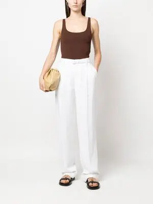Ralph Lauren Stamford Linen Pleated Trousers