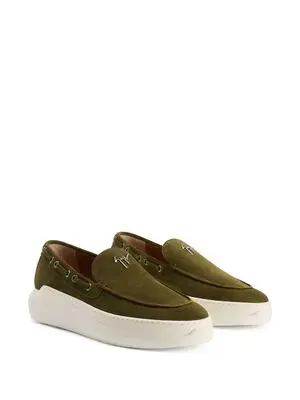 GIUSEPPE ZANOTTI Conley Suede Derby Shoes - Green