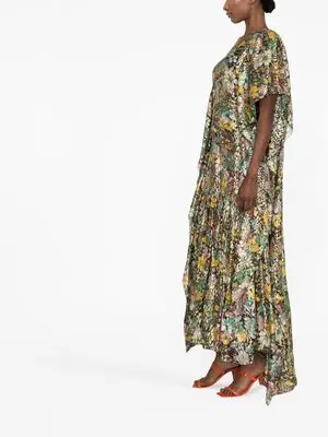 La DoubleJ Ruffled Jacquard Maxi Dress