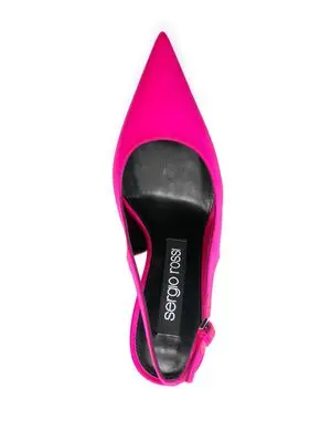 SERGIO ROSSI Slingback Leather Pumps