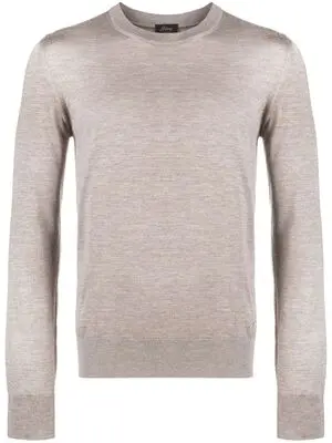 Brioni Crew-neck Cashmere-silk Jumper