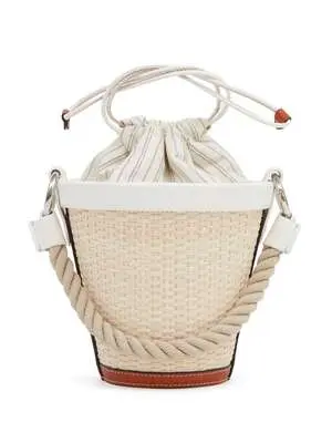 MAISON MARGIELA Woven Raffia Bucket Bag