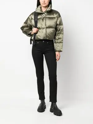 Calvin Klein Cropped Puffer Jacket - Green