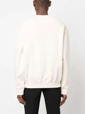 JIL SANDER Logo-print Crew Neck Sweatshirt - Neutrals