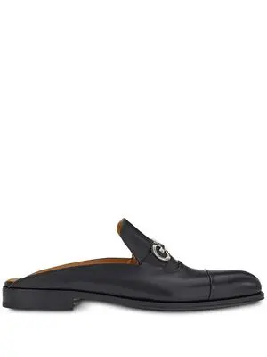 FERRAGAMO Gancini Leather Backless Loafers