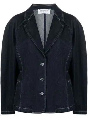 Alberta Ferretti Single-breasted Denim Blazer