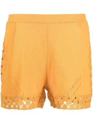 Alberta Ferretti Open-knit Shorts
