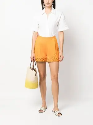 Alberta Ferretti Open-knit Shorts