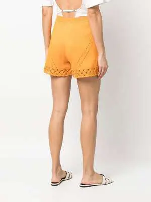 Alberta Ferretti Open-knit Shorts