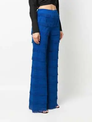 Alberta Ferretti Royal Fringe Detail Boot-cut Trousers