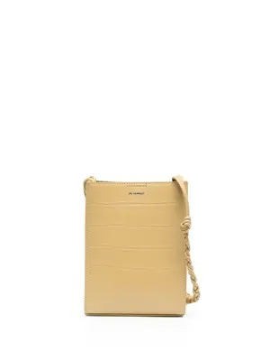 JIL SANDER Tangle Crocodile-effect Crossbody Bag - Yellow