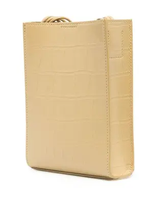 JIL SANDER Tangle Crocodile-effect Crossbody Bag - Yellow