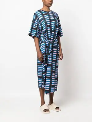 Colville Abstract-print Twisted Midi Dress