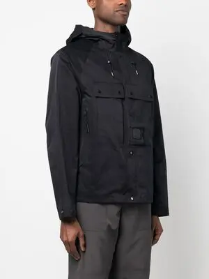 C.P. COMPANY Zip-up Hooded Jacket With Logo Patch