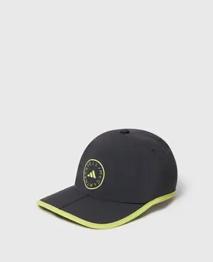 Stella McCartney Logo Baseball Cap - Black/bahia Glow Green