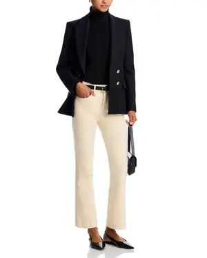Veronica Beard Carson High-rise Flare Jeans - Ecru