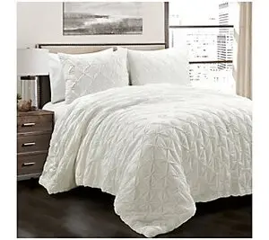 LUSH DECOR Ravello Pintuck Comforter 3-piece Se Full/queen - One-color