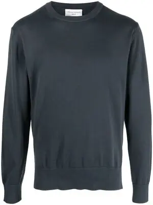 Officine Générale Round-neck Knit Jumper - Grey