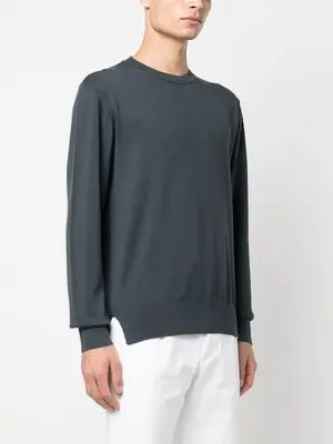 Officine Générale Round-neck Knit Jumper - Grey