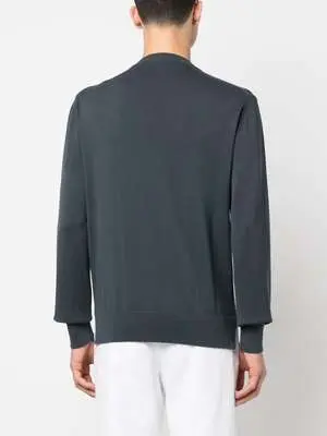 Officine Générale Round-neck Knit Jumper - Grey