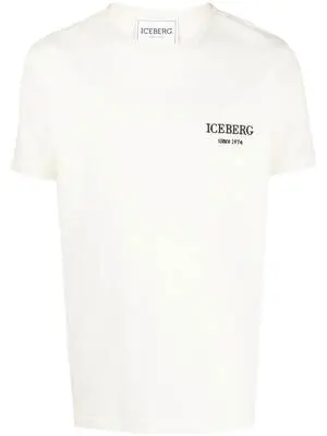 Iceberg Embroidered-logo Detail T-shirt - Neutrals