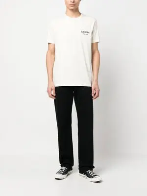 Iceberg Embroidered-logo Detail T-shirt - Neutrals