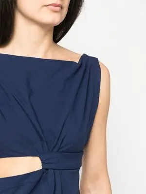 Alberta Ferretti Cut-out Sleeveless Blouse