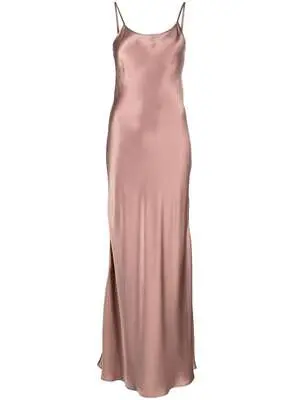 Voz Liquid Slip Satin Maxi Dress - Pink