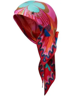 MAISON MICHEL Maison Michel Irina Graphic-Print Headscarf