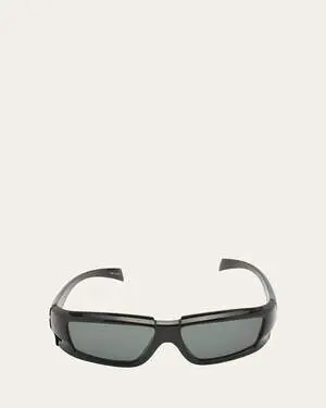 Rick Owens Rick Wrap-around Sunglasses - Black