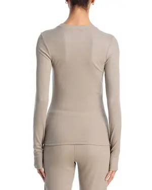 Splits59 Louise Ribbed Top - Latte