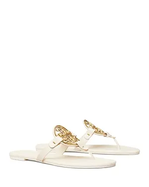 Tory Burch Metal Miller Soft Sandals New Cream/gold