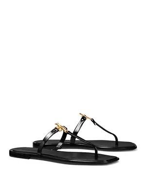 Tory Burch Roxanne Jelly Thong Sandals - Perfect Black/gold
