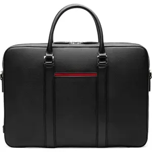 MAVERICK & CO. Manhattan Deluxe Leather Briefcase - Black