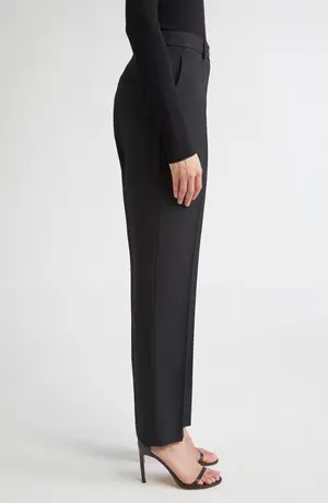 Michael Kors Samantha Pintuck Pleat Ankle Pants - Black