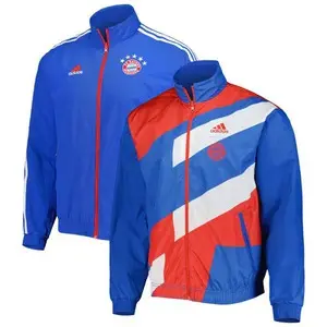 Adidas Bayern Munich 2022/23 On-field Team Logo Anthem Reversible Full-zip Jacket - Blue