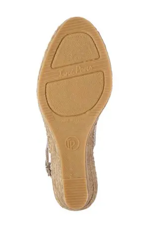 TONI PONS Calafell Slingback Espadrille Wedge - Platinum Fabric