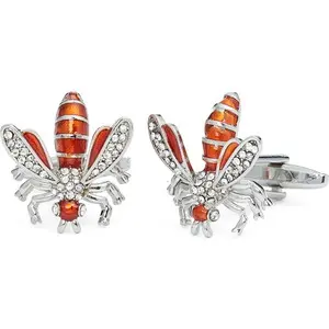 CLIFTON WILSON Wasp Cuff Links - Orange