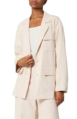 Equipment Aria Flap Pocket Blazer - Shifting Sand
