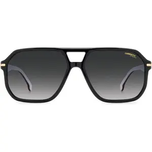 Carrera Eyewear 59mm Rectangular Sunglasses - Black/grey Shaded