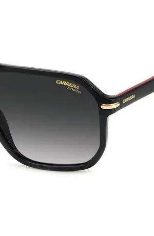Carrera Eyewear 59mm Rectangular Sunglasses - Black/grey Shaded