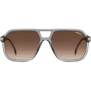 Carrera Eyewear 59mm Rectangular Sunglasses - Grey/ Brown Gradient