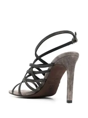 Brunello Cucinelli 110mm Heeled Suede Sandals
