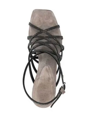 Brunello Cucinelli 110mm Heeled Suede Sandals