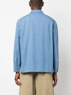 LANVIN Zip-up Denim Shirt - Blue