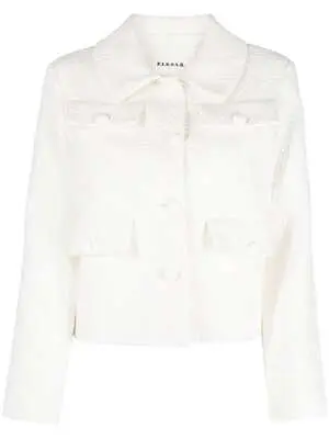 P.a.r.o.s.h Embossed-texture Cropped Jacket