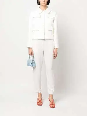 P.a.r.o.s.h Embossed-texture Cropped Jacket