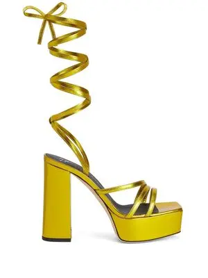 GIUSEPPE ZANOTTI 120mm Flavienne Platform Sandals - Gold