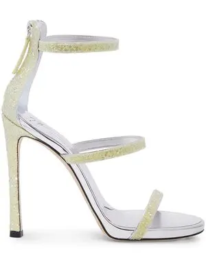 GIUSEPPE ZANOTTI Harmony Glitter Strappy Sandals - Yellow